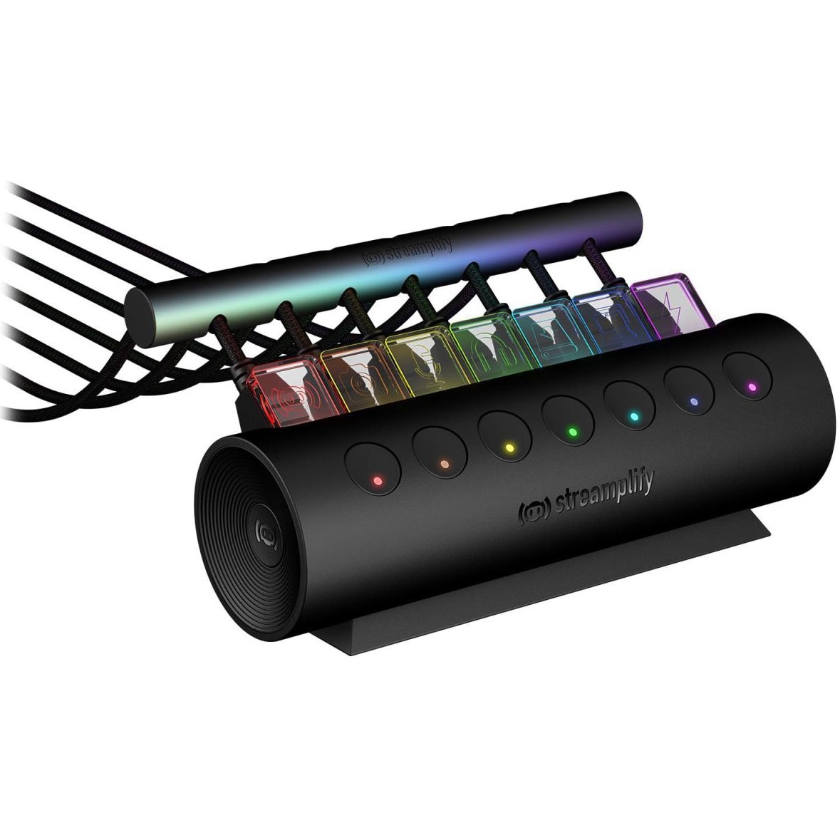 Streamplify CTRL 7 USB Hub, RGB világítás, 7 különálló USB-port, LED ...