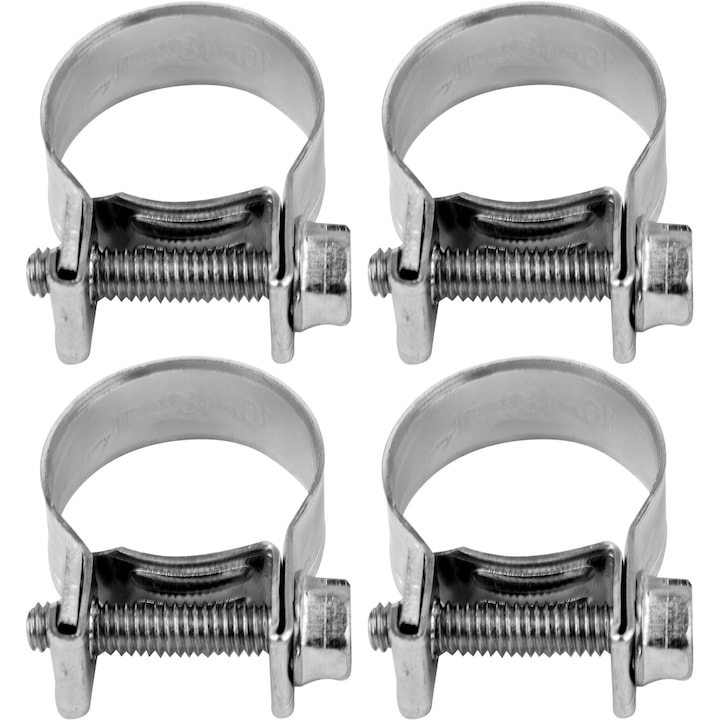 Set 4 cleme cu surub, Vorel, W1, 16-18 x 9 mm, Argintiu - eMAG.ro