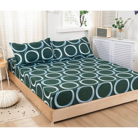 Cearceaf cu elastic 180X200 cm si 2 fete de perna LE00400 - eMAG.ro