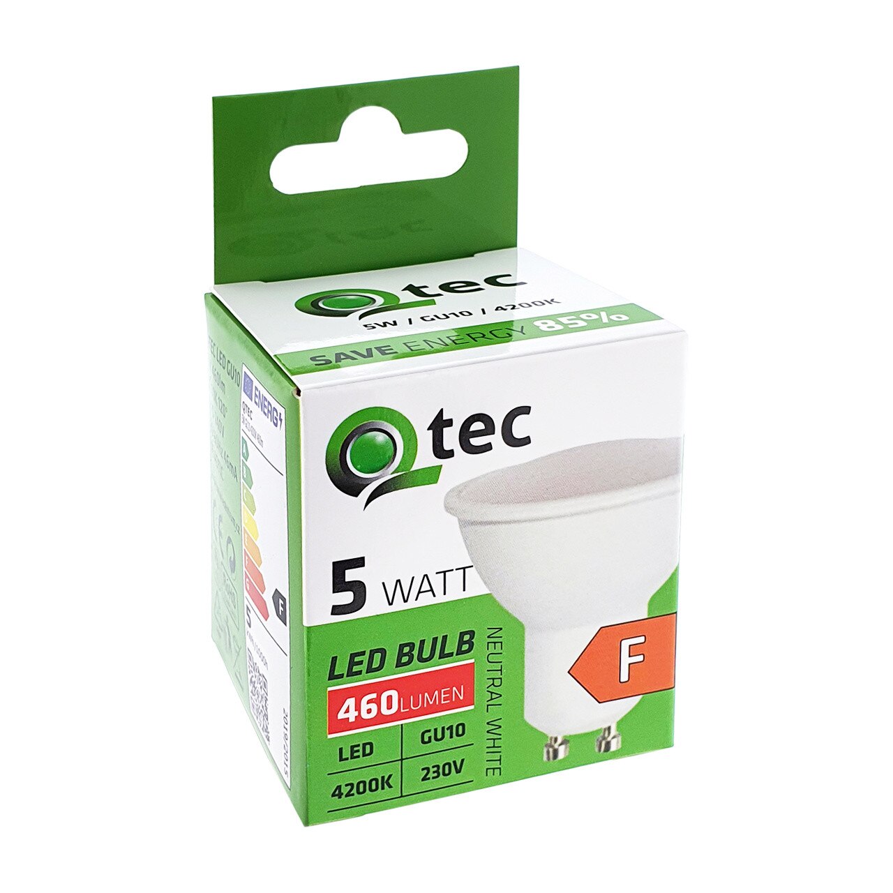 Qtec 5W GU10 4200K LED égő - eMAG.hu