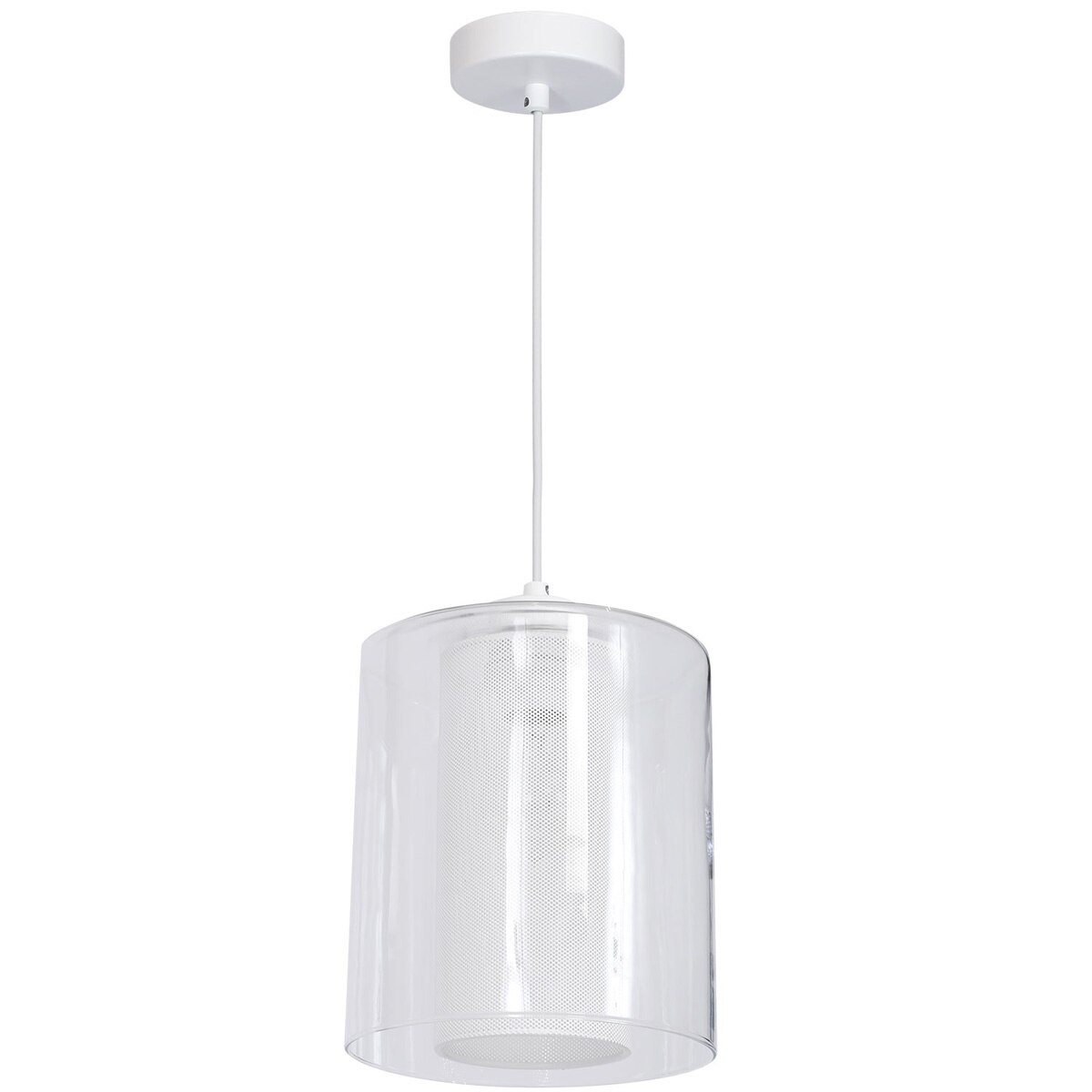 Pendul de iluminat, Luminex, Metal/Sticla, Soclu E27, Alb - eMAG.ro