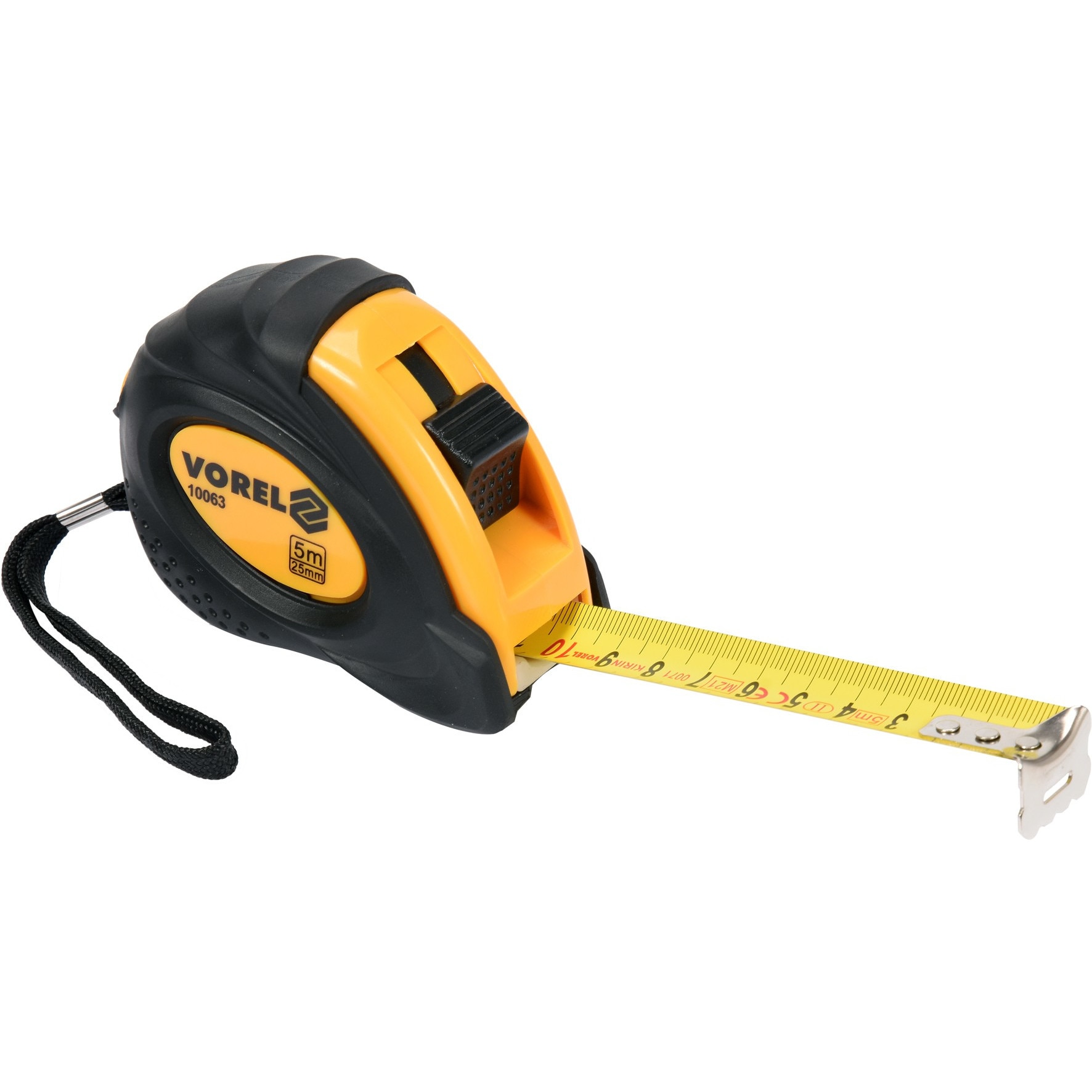 Рулетка, Vorel, 5 mx 25 mm, жълто/черно - eMAG.bg