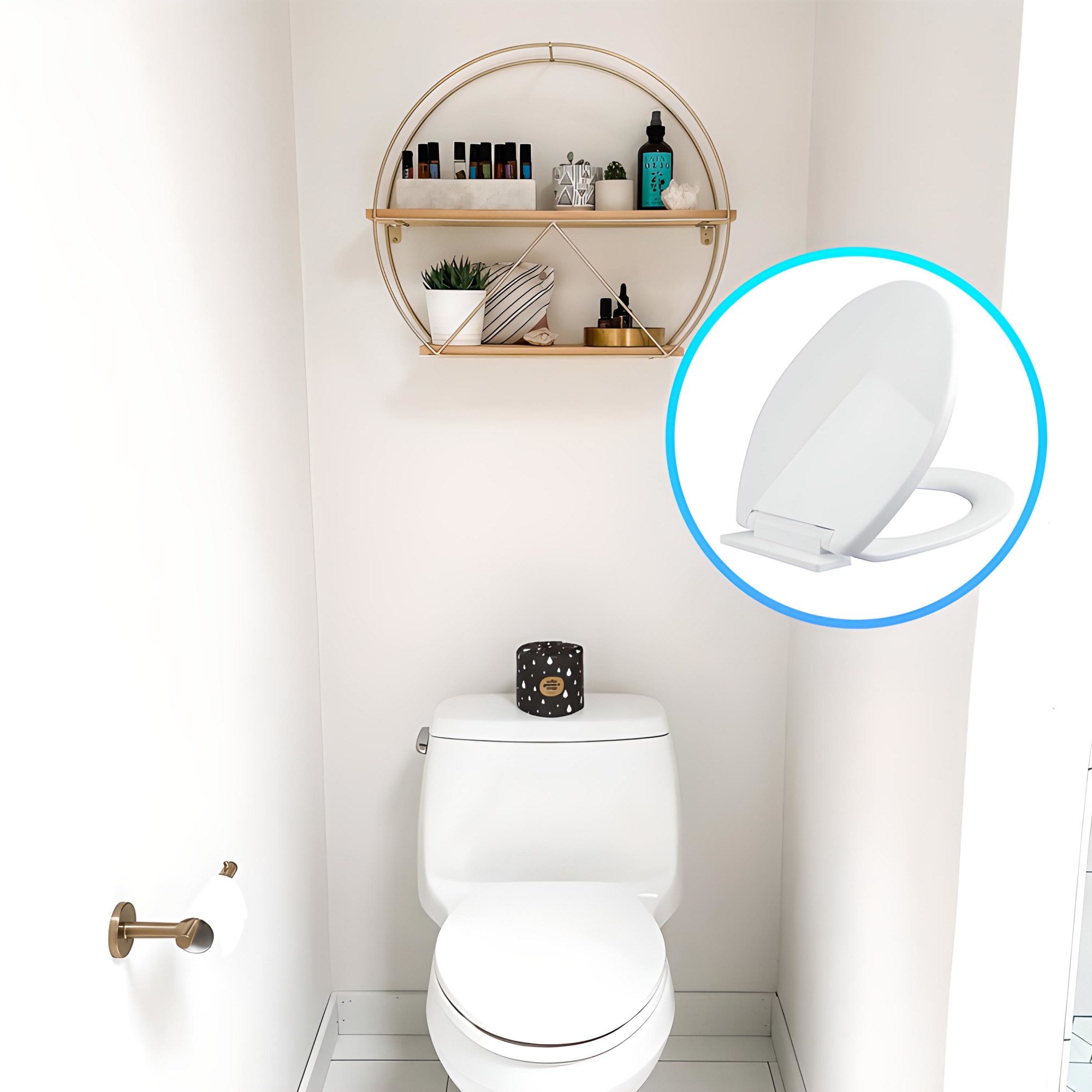 Capac WC alb, cu inchidere lenta, alb, plastic - eMAG.ro