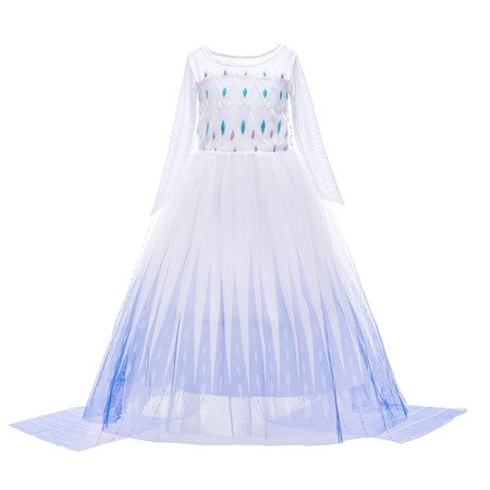 Rochita Frozen Elsa II,, alb/mov/albastru, 118-122 cm - eMAG.ro