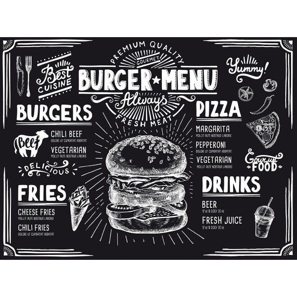 Naproane masa Mank HORECA, Burger Menu, 40 x 30 cm, Ideale pentru Paste ...