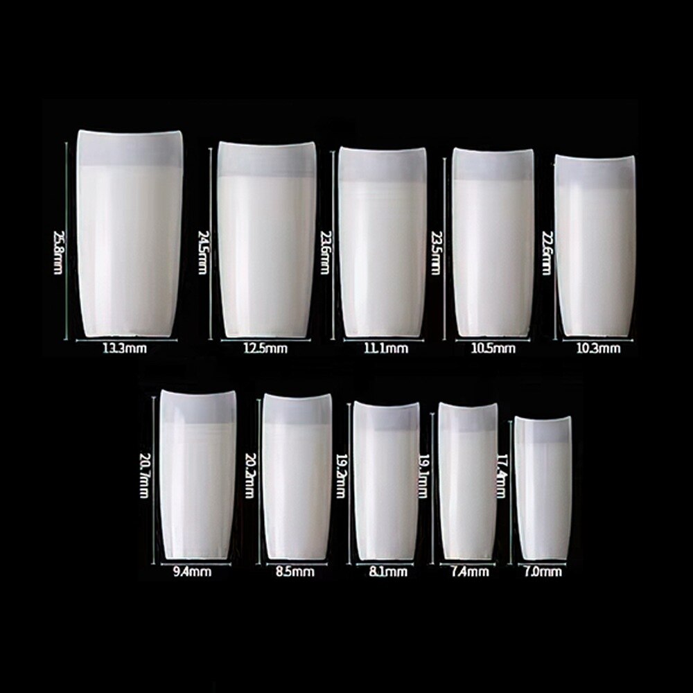 Tipsuri unghii false Lila Rossa, 500 buc, 10 marimi, Natur 01N - eMAG.ro