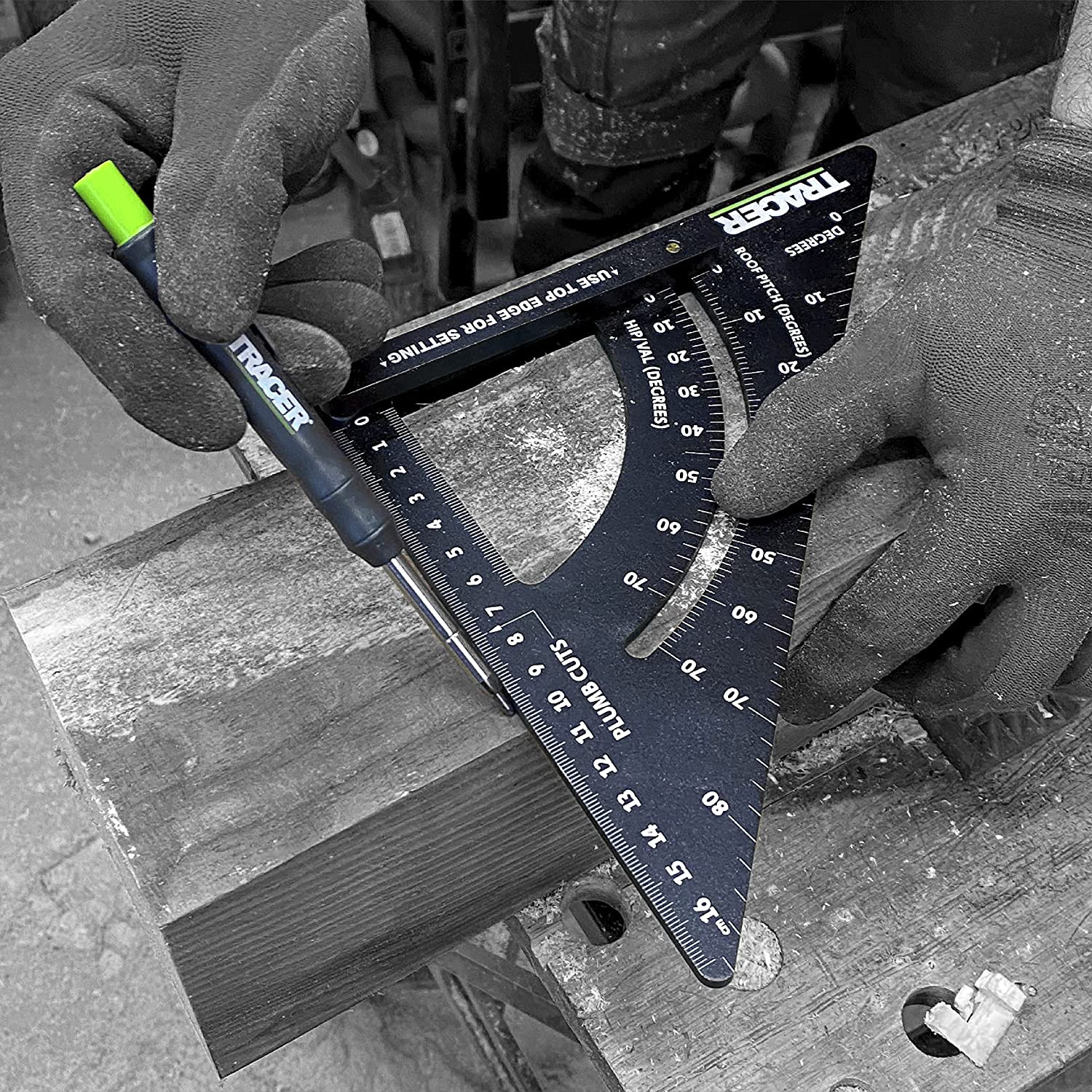 TRACER APS7 PROSQUARE 16 см алуминиев регулируем квадрат за дърводелство Алуминиев квадратен ...