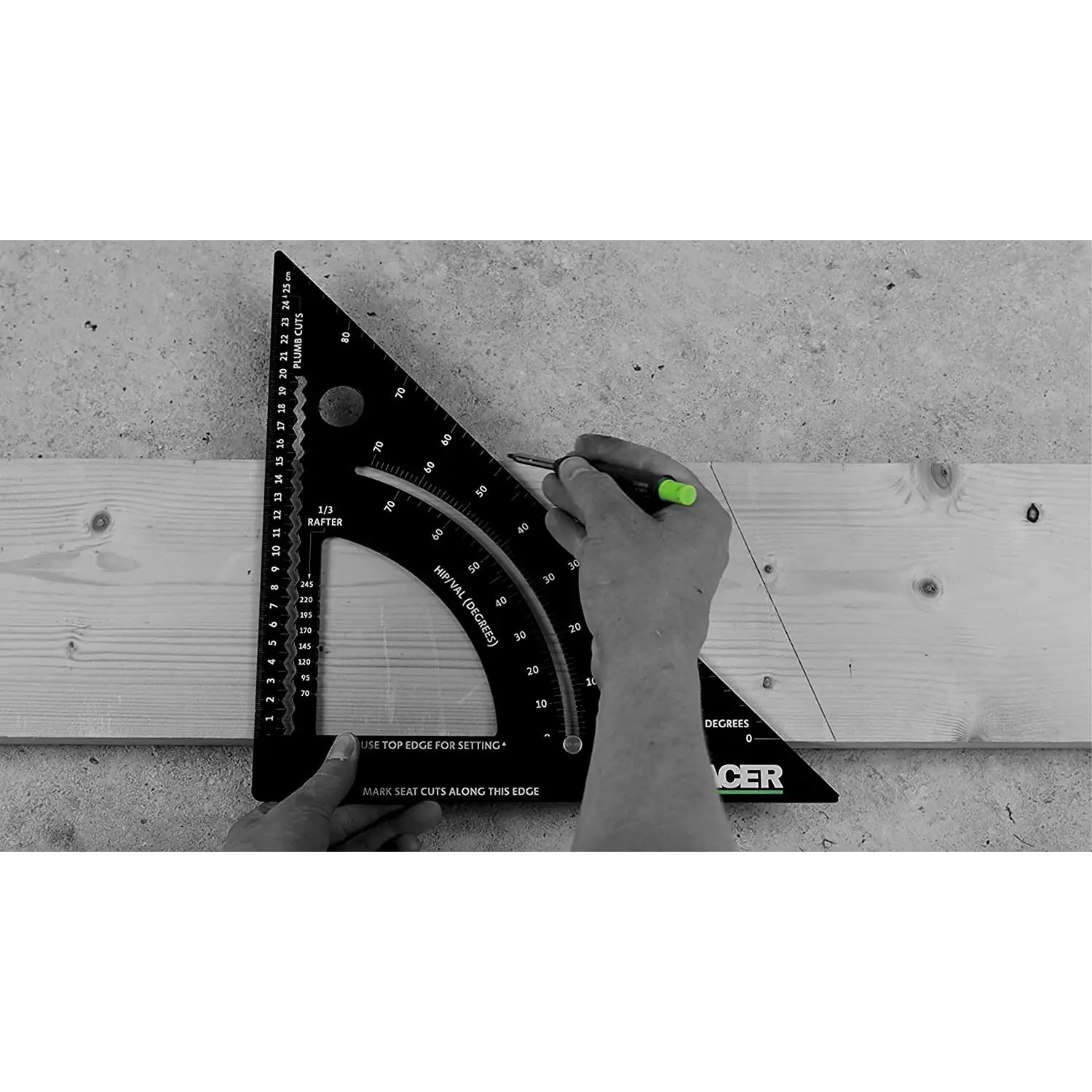 Echer Reglabil TRACER APS12 PROSQUARE 26cm Pentru Tamplarie Unealta Patrata din Aluminiu cu brat ...