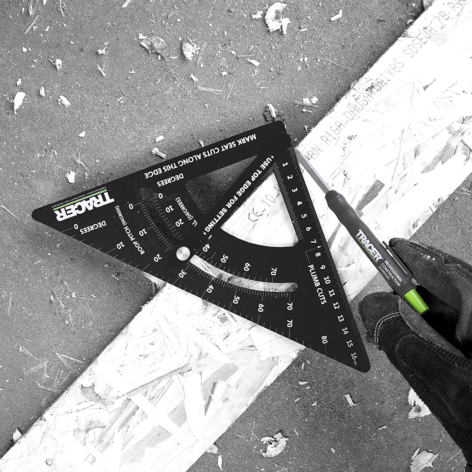 TRACER APS7 PROSQUARE 16 см алуминиев регулируем квадрат за дърводелство Алуминиев квадратен ...