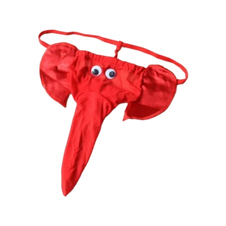 Chiloti amuzanti barbatesti, StarFashion, stil elefant cu trompa, rosu ...