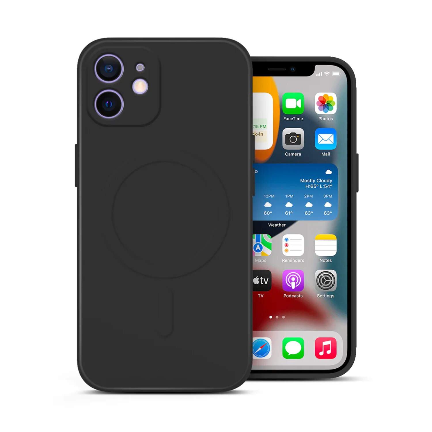 Husa Daden® MagCover Silicon pentru iPhone 12 Mini cu MagSafe ...