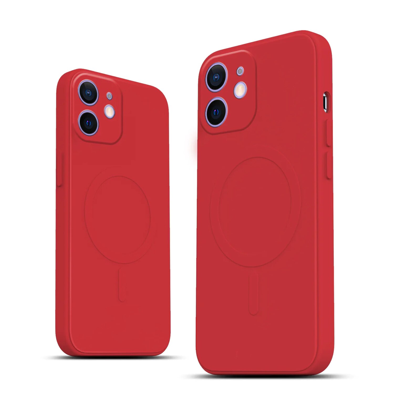 Husa Daden® MagCover Silicon pentru iPhone 12 cu MagSafe, Protectie ...