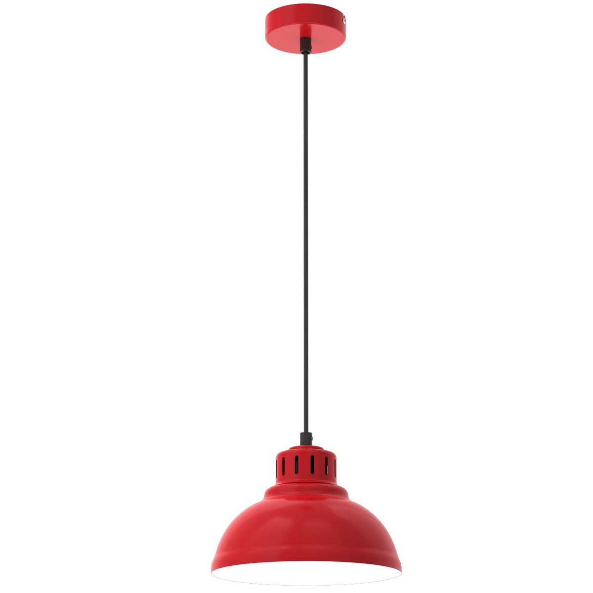 Pendul de iluminat, Luminex, Metal, Soclu E27, Rosu - eMAG.ro