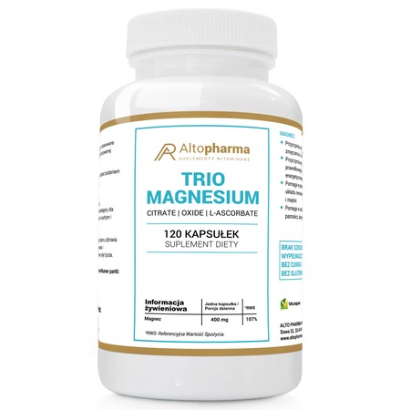 Magnesium Trio Magnesium 400Mg, Alto Pharma, 120 capsule - eMAG.ro