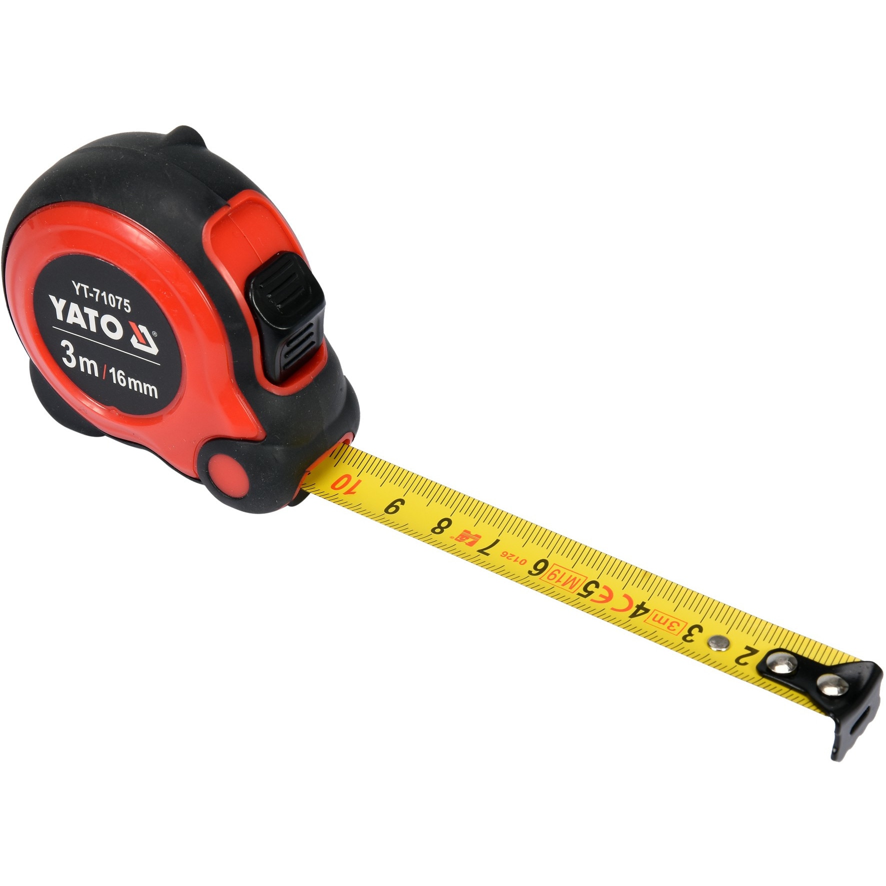 Ruleta masurare, Yato, ABS/Otel, 3000 x 16 mm, Rosu/Negru - eMAG.ro