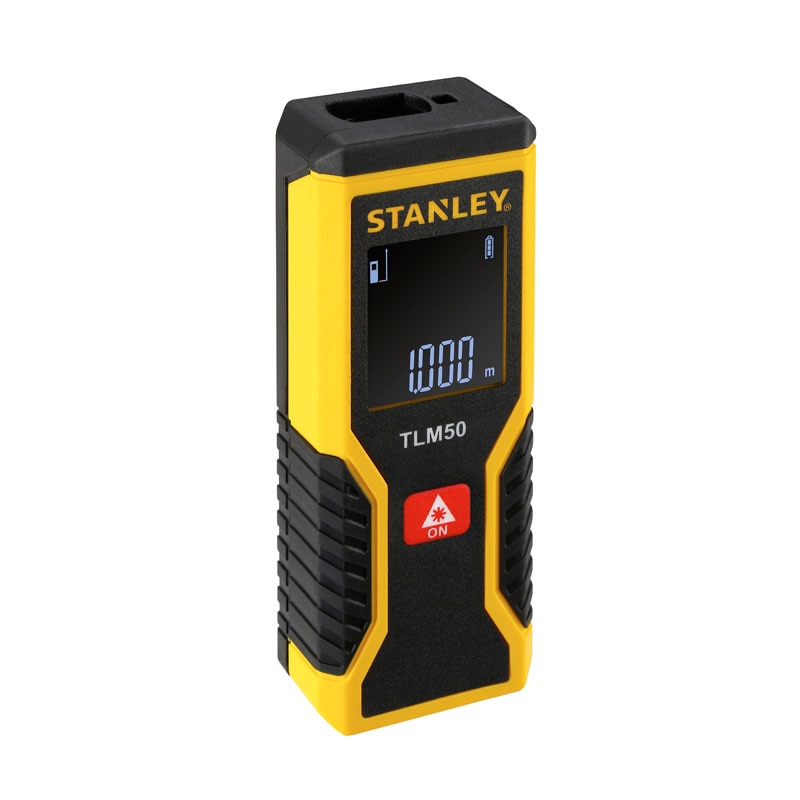 Telemetru laser, Stanley, Cauciuc, Galben/Negru - eMAG.ro
