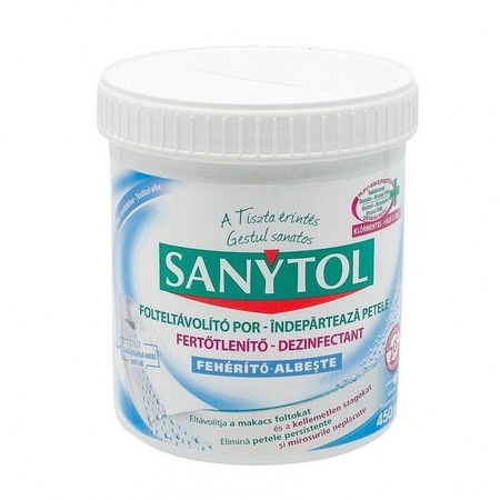 Set 2 x Pudra Dezinfectanta pentru Rufe Albe Sanytol 450 G - eMAG.ro