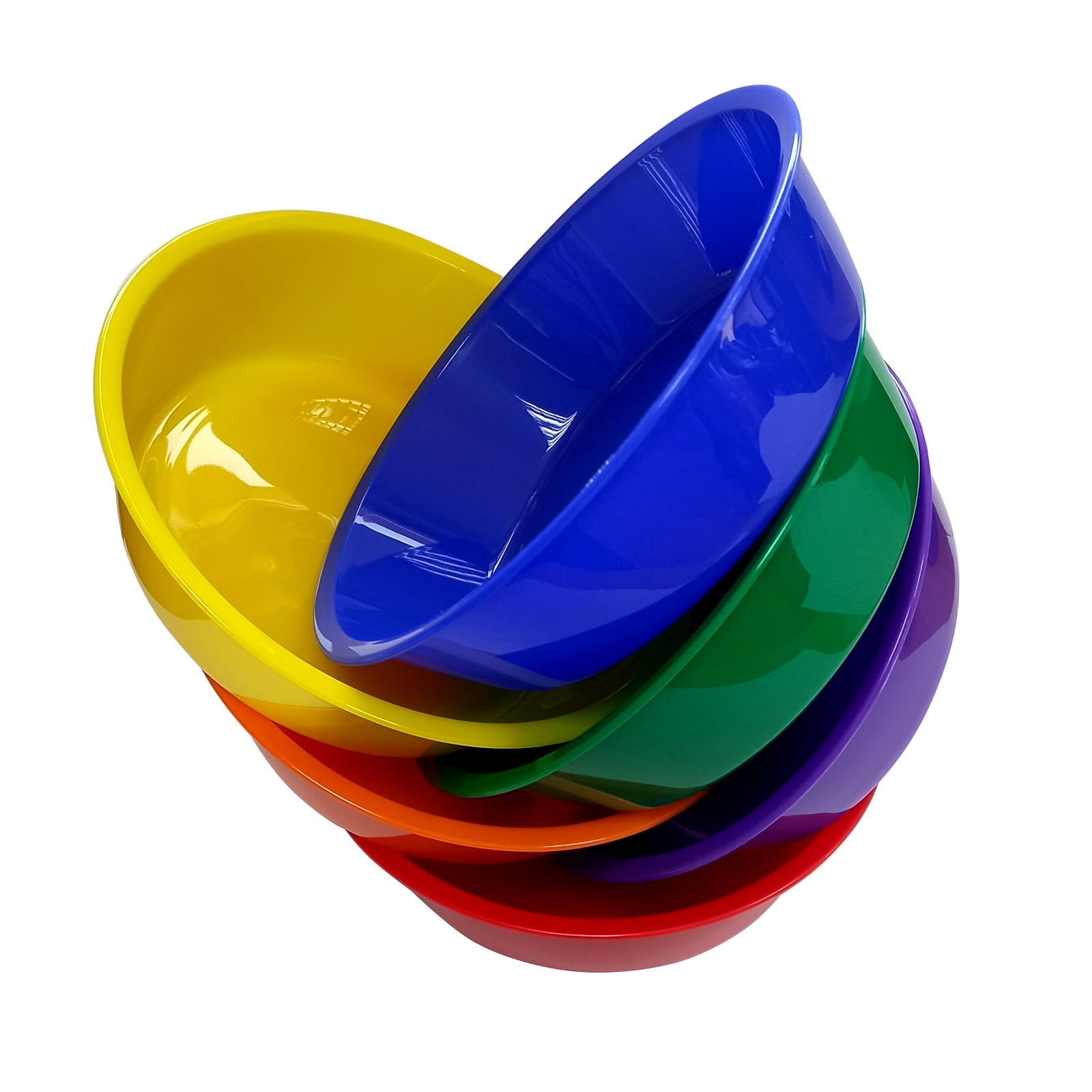 Set de 6 boluri colorate de sortare, 15 cm diametru si 4 cm inaltime ...