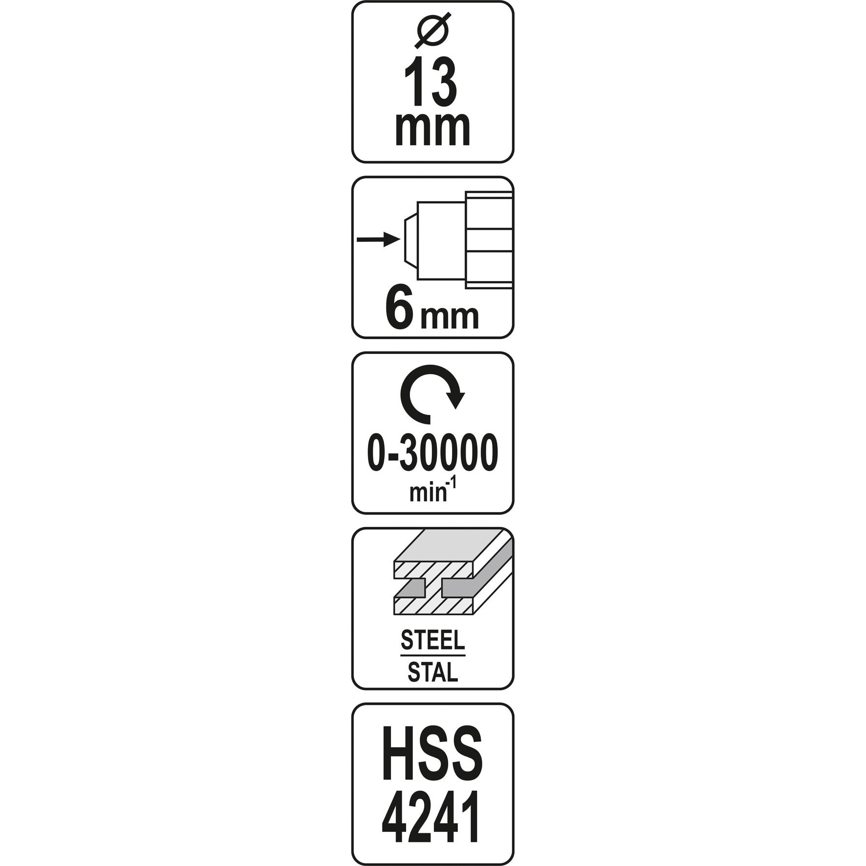 Freza, Yato, Otel HSS, Pentru otel/aluminiu, 13 mm, Argintiu - eMAG.ro