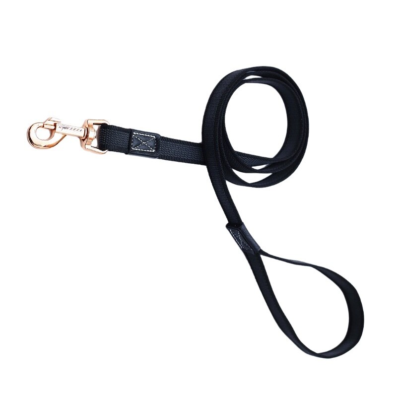 Lesa pentru caini, Nylon/Cauciuc/Cupru, 3m, Negru - eMAG.ro