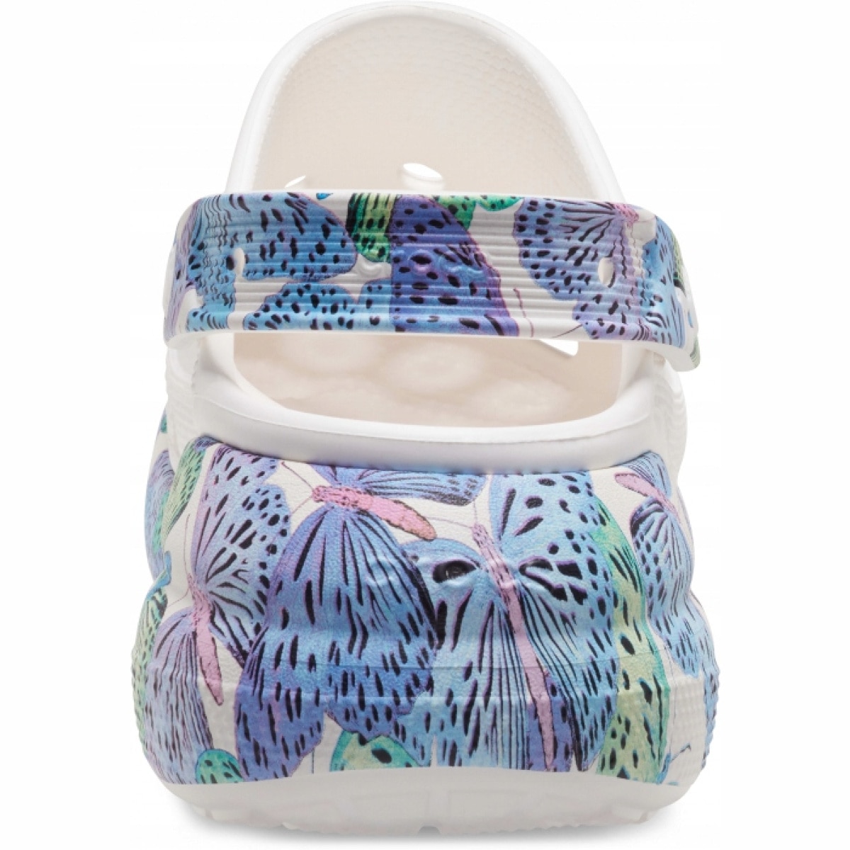 Saboti Dama, Crocs, Classic Crush Clog, Croslite, Alb/Albastru, 37-38 EU - eMAG.ro