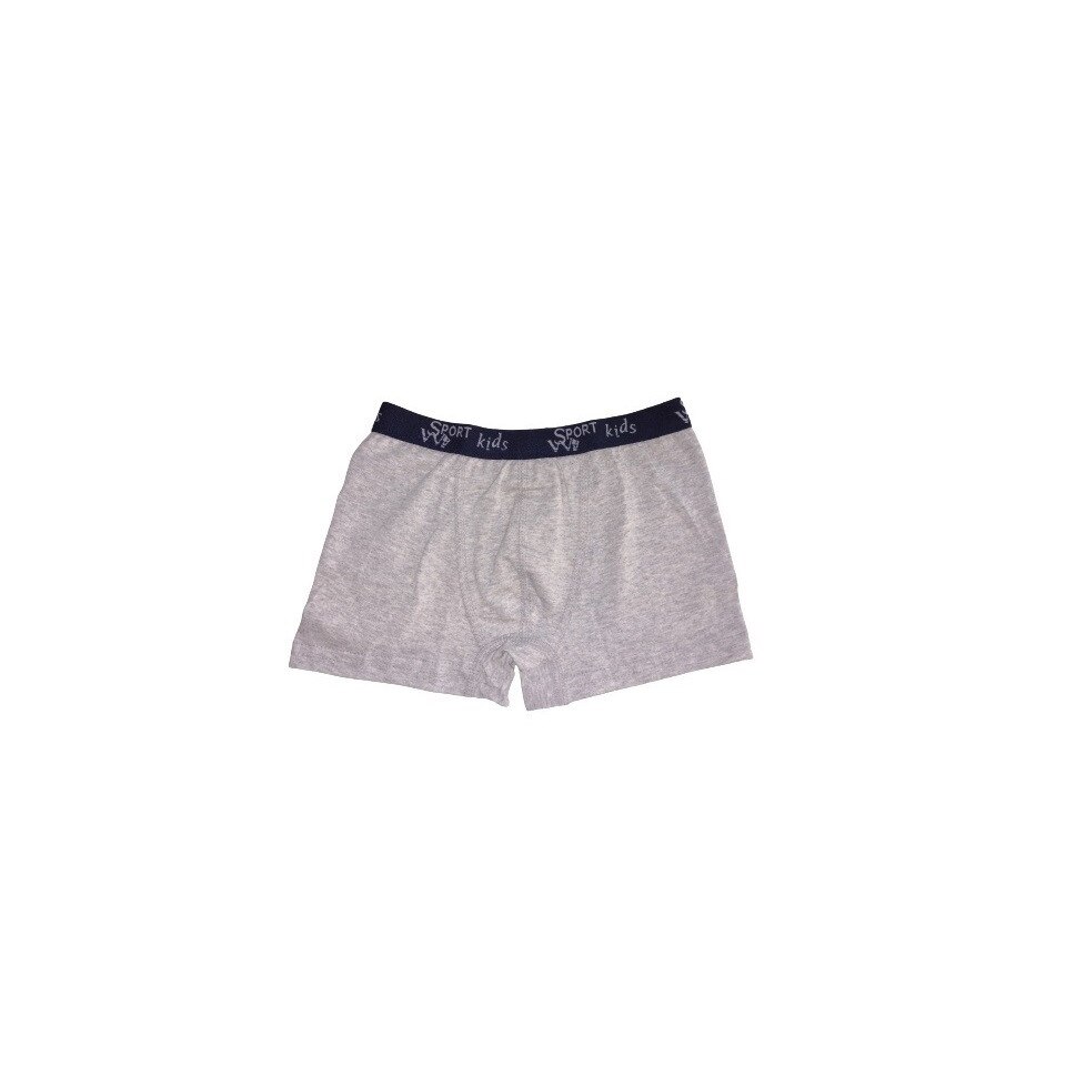 Boxeri copii, bumbac, gri, 3-4 ani, FamousKids® - eMAG.ro