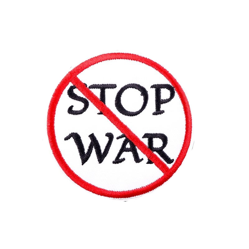 Petic textil brodat Stop War, Nu razboi 6.8 cm - eMAG.ro