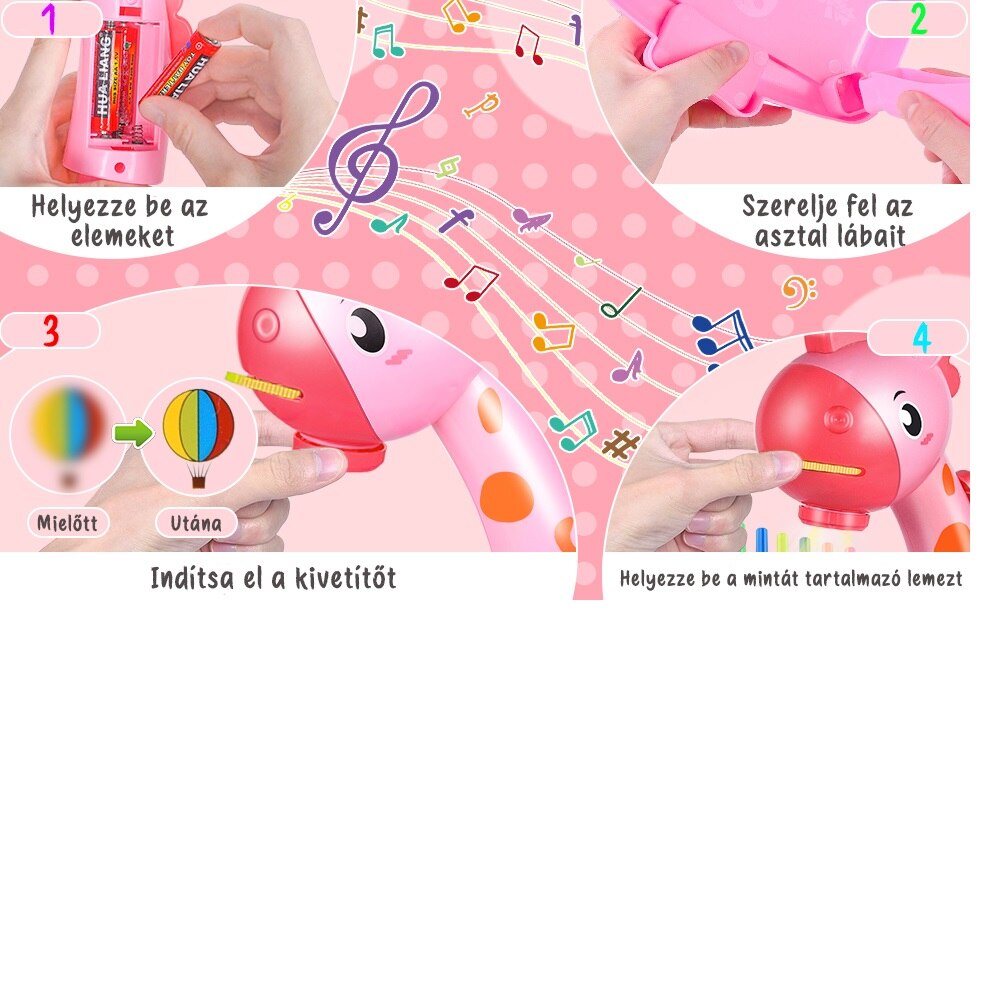 Pitikot tábla típusú oktatójáték, rajzasztal projektorral, hologrammal ...