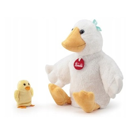 Jucarie de plus de mana gasca si puiul, Trudi, 23 cm, Alb/Galben - eMAG.ro