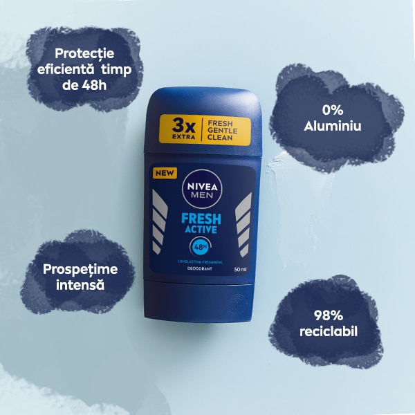 Deodorant Stick pentru barbati,Nivea Fresh Active, 50 ml - eMAG.ro