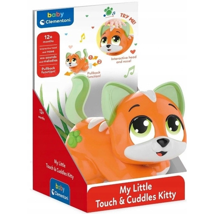 Pisica interactiva pentru copii 1+, Clementoni, 14 x 12 x 9 cm ...