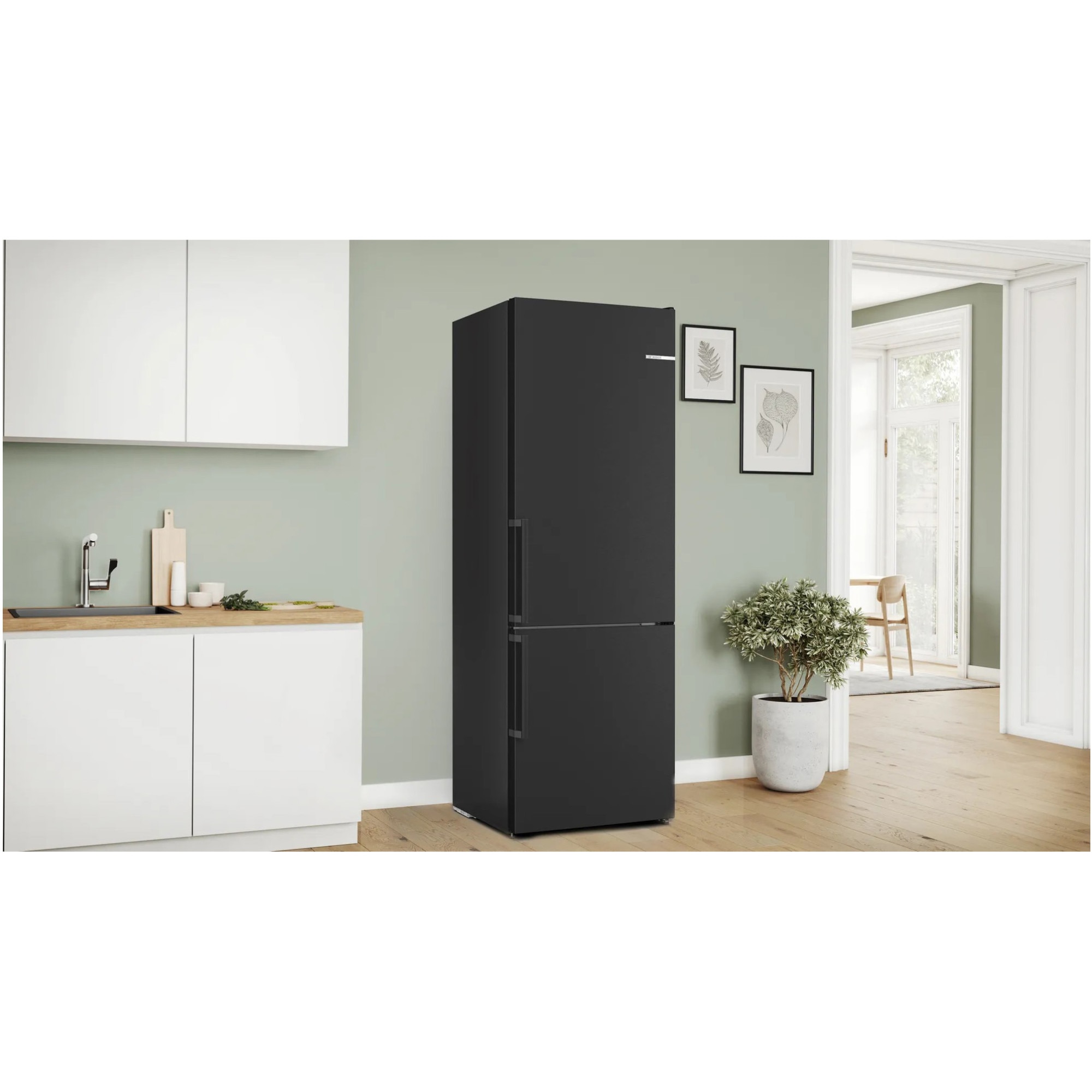 Хладилник с фризер Bosch KGN49VXDT, 440 л, NoFrost, Рафт за бутилки ...