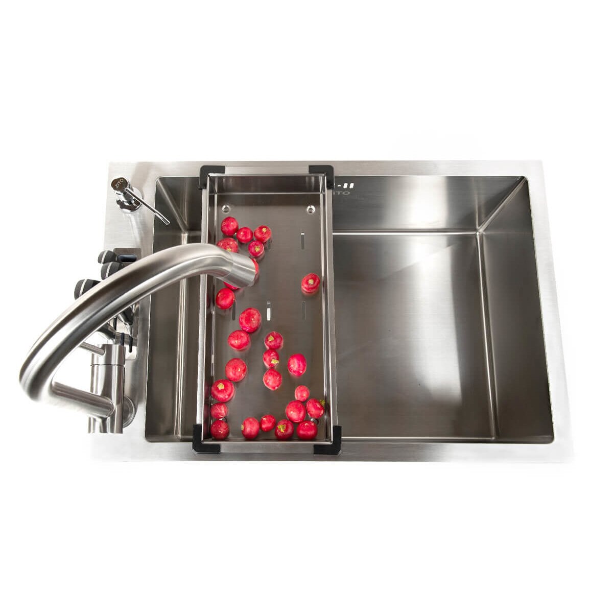 Chiuveta bucatarie, Zito, Fontana, inox, 680x450x220 mm - eMAG.ro