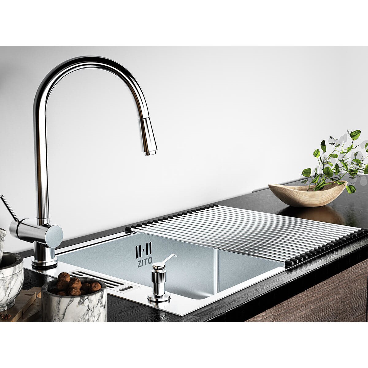 Chiuveta bucatarie, Zito, Fontana, inox, 680x450x220 mm - eMAG.ro