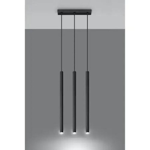 Pendul led modern Design de arta Vintage Negru 220V 3 Brate lumina cald ...