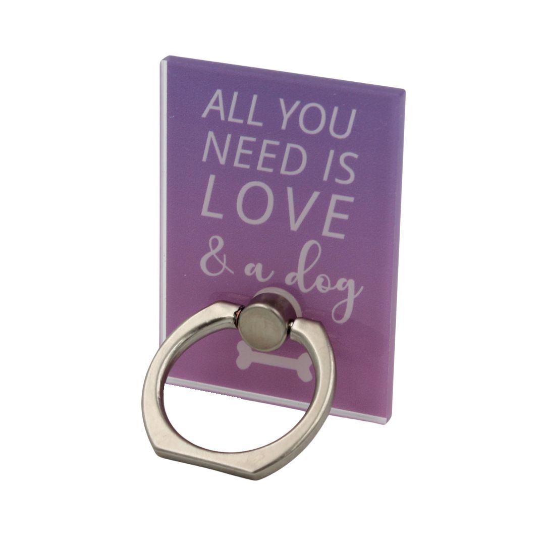 Suport inel telefon All you need is love & a dog - eMAG.ro