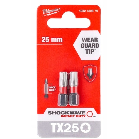 Set 2 Biti de impact TX25, Milwaukee, 25 mm - eMAG.ro