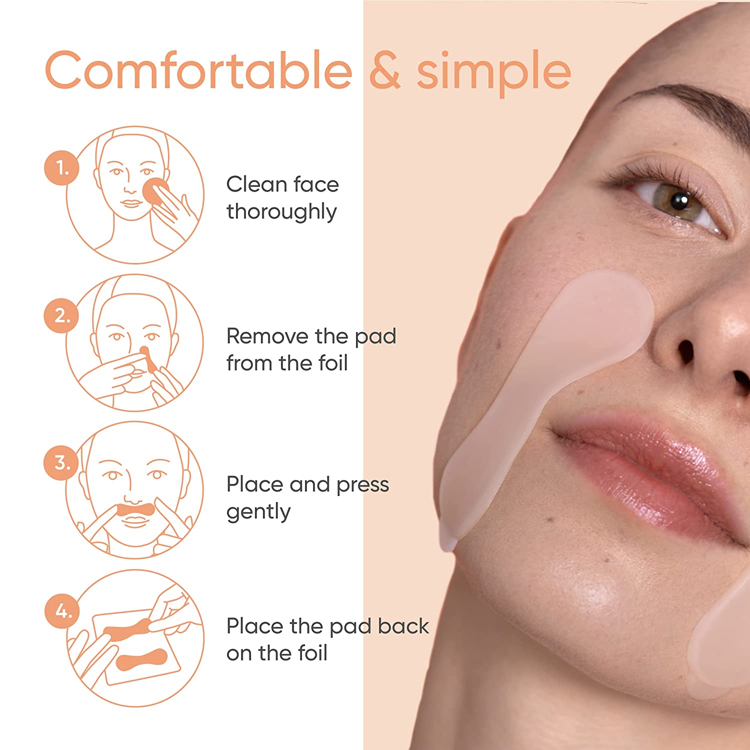 Plasturi siliconici anti riduri cu Acid Hialuronic reutilizabili pentru ...