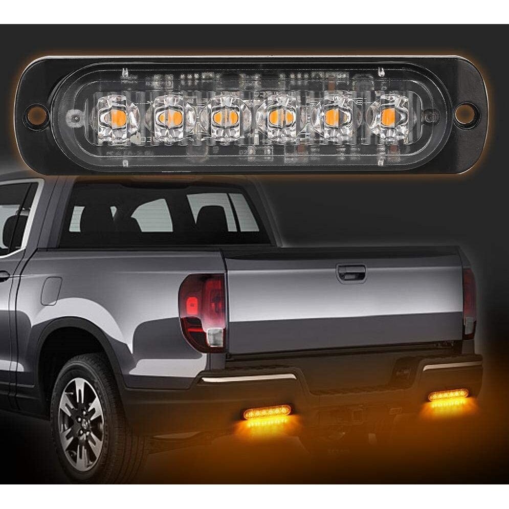 Lampa stroboscop cu 6 leduri, lumina portocalie, 12-24V - eMAG.ro