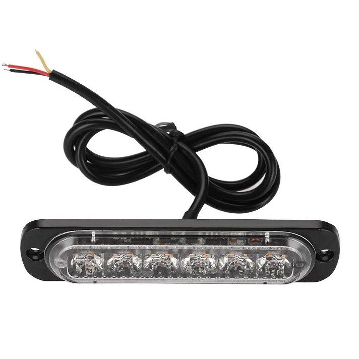 Lampa stroboscop cu 6 leduri, lumina portocalie, 12-24V - eMAG.ro