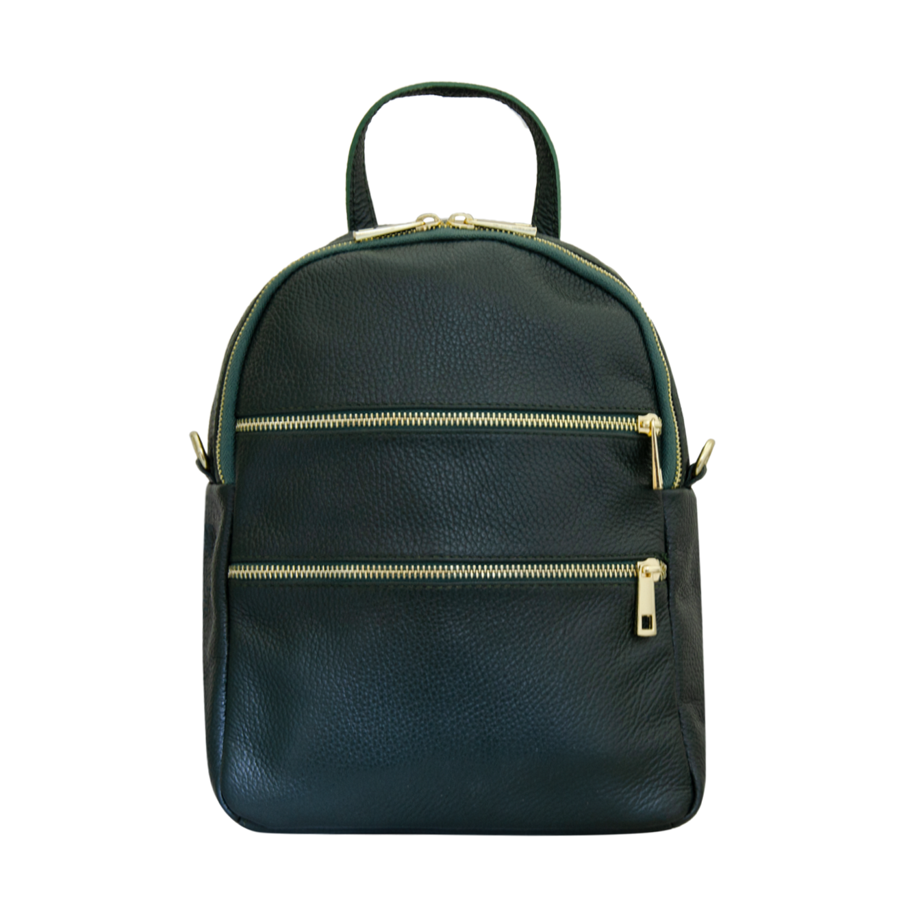 Rucsac de dama din piele naturala Eva Bags, Leea verde inchis - eMAG.ro