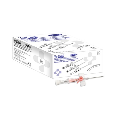 Branula cu port de injectare, aripioare si scut protectie, 22 G ...