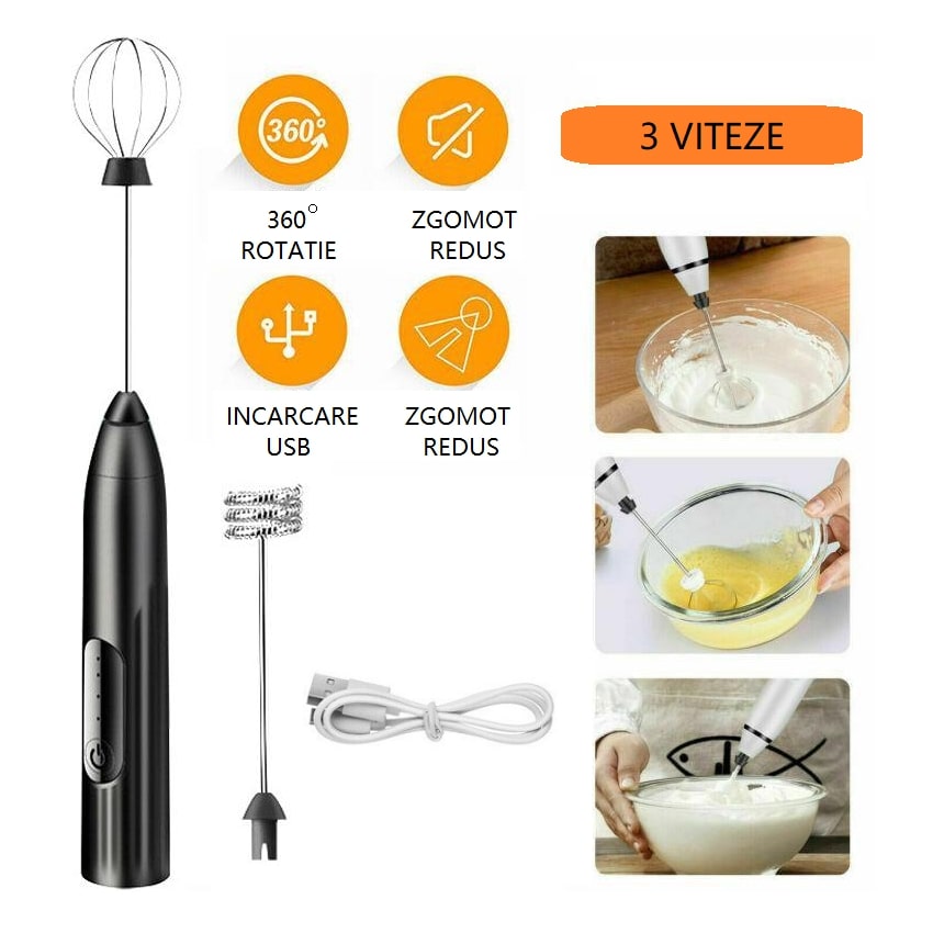 Mini Mixer Pentru Spuma de Lapte si Diferite Mixuri Lichide, Putere 4 W ...