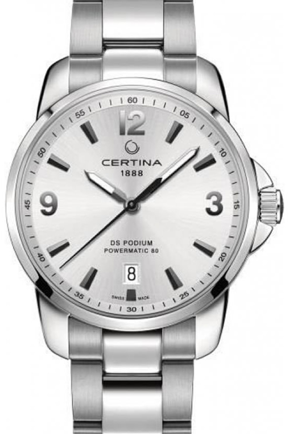 Certina, Ceas automatic din otel inoxidabil, Argintiu - eMAG.ro