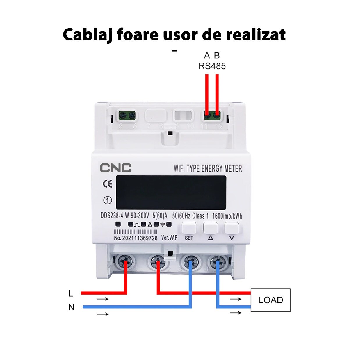 Contor inteligent de energie electrica cu functie de siguranta, WiFi ...