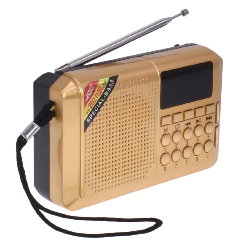 Radio Portabil cu Acumulator, FM, Cititor format MP3 USB/TF, Bluetooth ...