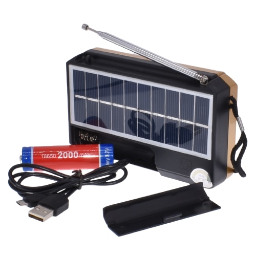 Radio Portabil cu Acumulator, FM, Cititor format MP3 USB/TF, Bluetooth ...