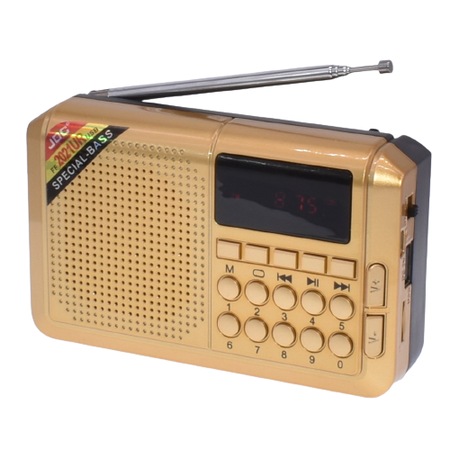 Radio Portabil cu Acumulator, FM, Cititor format MP3 USB/TF, Bluetooth ...