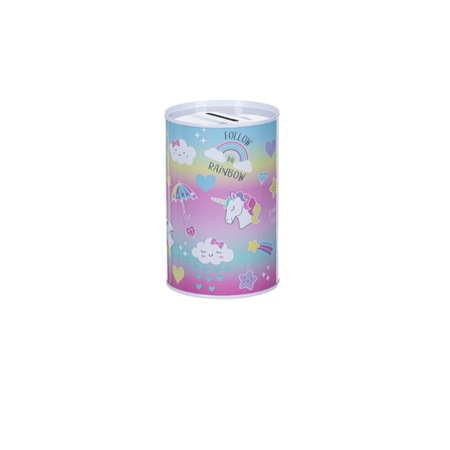 Pusculita copii, Unicorn roz, pentru fetite, metal, 8.5x12.5 cm - eMAG.ro