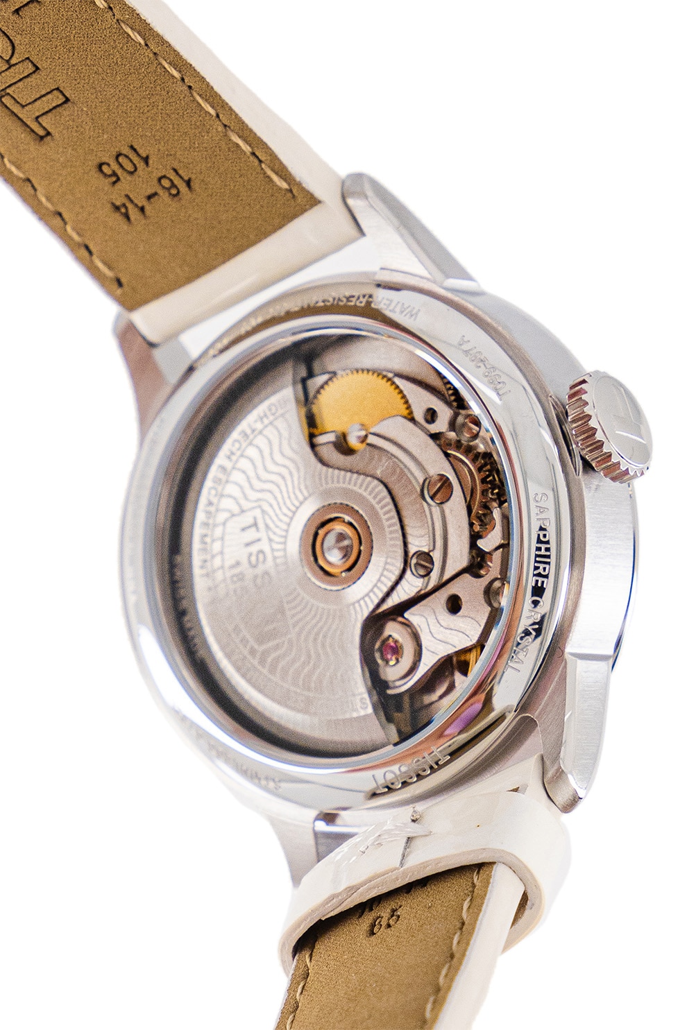 Tissot, Ceas automatic cu 32 de diamante, Alb fildes - eMAG.ro